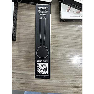 SoundMAGIC S20BT Neckband Bluetooth Headphones Wireless Earphones HiFi Stereo in Ear Headset with Microphone Lightweight Sports Earbuds Long Playtime Stable Connection Black