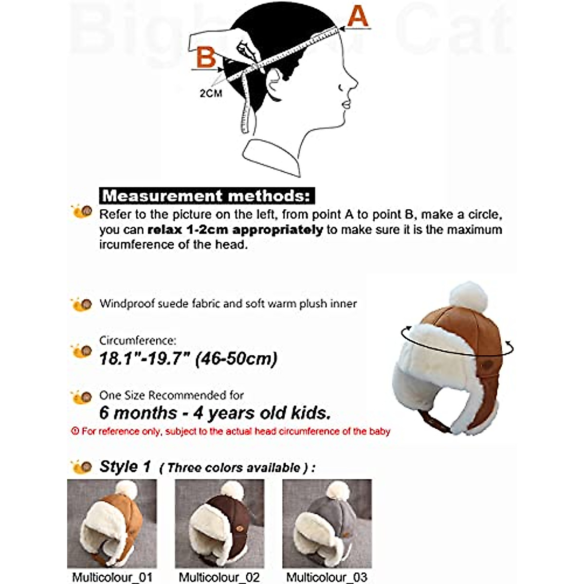 IIG Baby Boy Ushanka Earflap Winter Trooper Hat Cap, Kids Trapper Hat (Multicolour01)