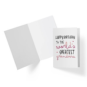 Karto Sweet Birthday Card For Grandma, Large 5.5 x 8.5 Birthday Card Grandma, Birthday Card For Grandmother - Happy Birthday Grandma Card, Grandmother Birthday Card Greatest Grandma