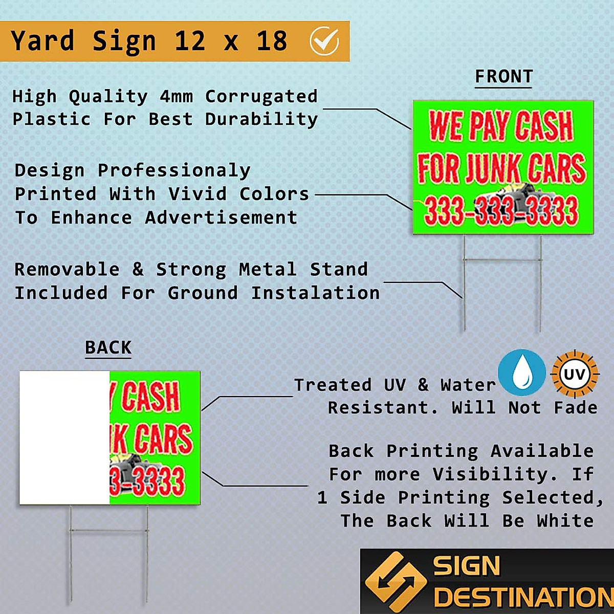 Plastic Weatherproof Yard Sign Newly Renovated Red Blue Apartment Brown Apartment for Rent for Sale Sign Multiple Quantities Available 24INx18IN Two Sides Print Set of 2