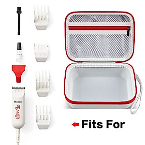 Case Compatible with Wahl Professional Peanut Hair and Beard Clipper Trimmer #8655 8685 8663 8331 08655-3901. Hair Clipper Organizer Holder for Attachment Comb,Oil,Blade Guard (Box Only)-White