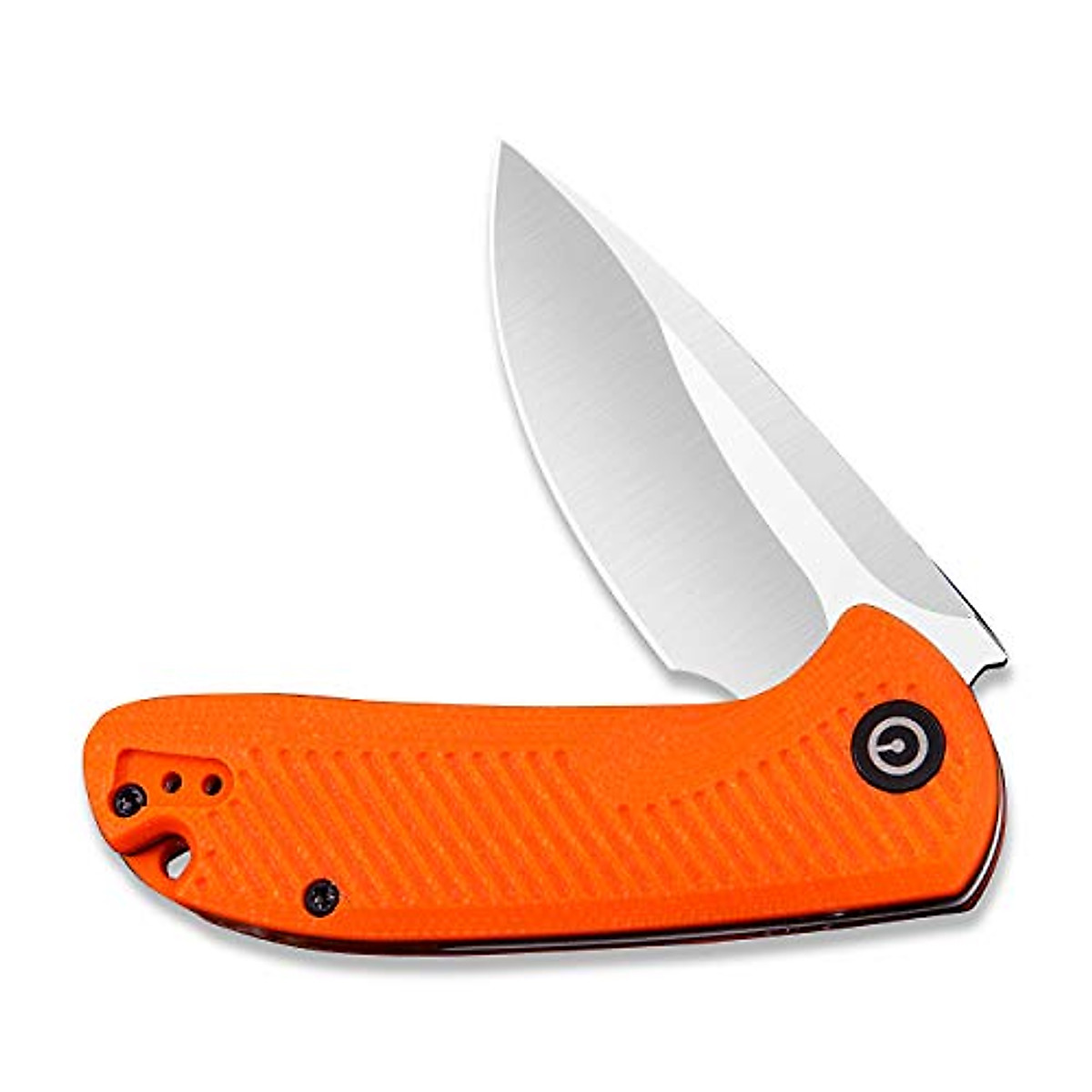 CIVIVI Durus Folding Pocket Knife –Everyday Carry Folder Knife with Satin D2 Blade G10 Handle, 3 Inch Flipper Knife with Liner Lock ,Ball Bearing Pivot, Reversible Clip C906C (Orange)