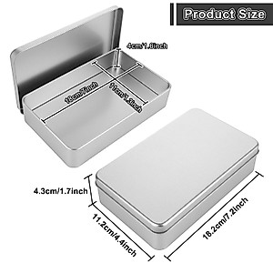 ACXFOND 10 Pack Empty Metal Tins Box with Lid, cookie tins with lids Tins Cans Storage Container for Treats, Gifts, Favors, Candle and Crafts (7.2 x 4.4 x 1.7 Inches)