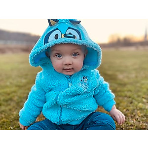 Bluey Little Boys Cozy Sherpa Zip Up Cosplay Hoodie 7-8 Blue