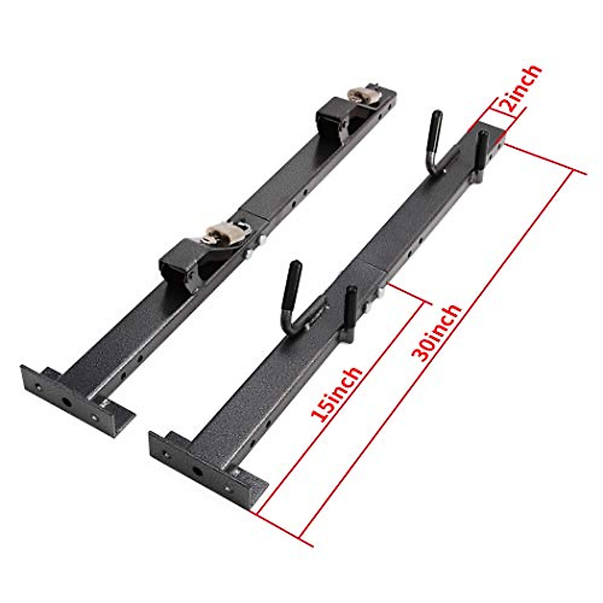Hodenn 2 Place Locking Trimmer Rack Trim Holder Fit for Open Landscape Trailers Racks