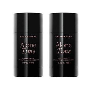 Each & Every All Natural Deodorant for Women & Men - Sensitive Skin, Vegan, Baking Soda & Aluminum-Free Deodorant - Clean Long Lasting Odor Control - Cedar & Vanilla Natural Fragrance (2.5oz, 2pk)