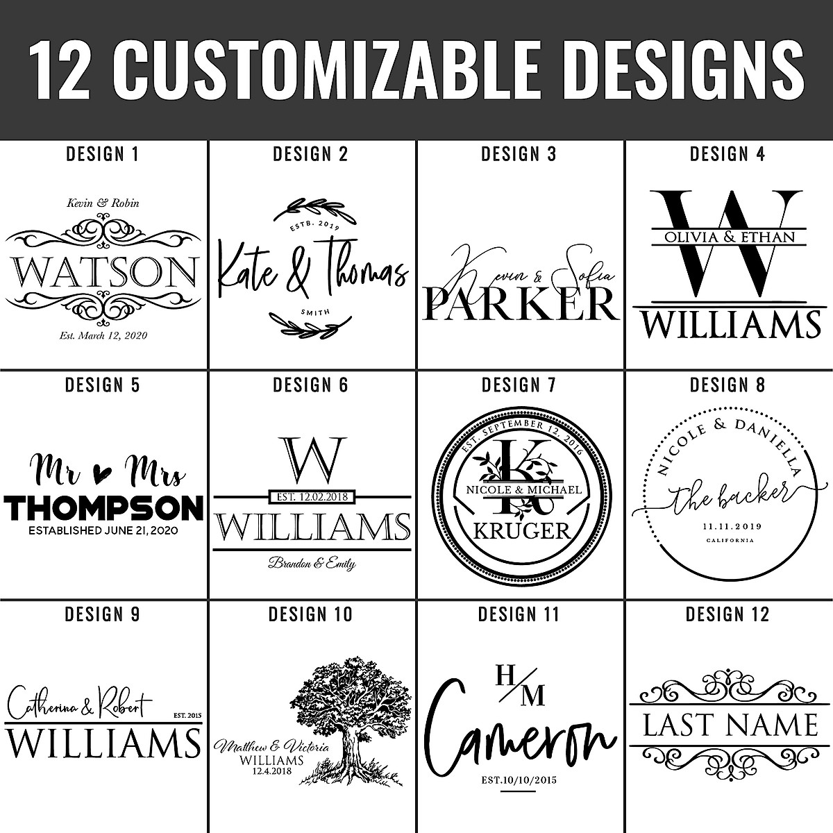 Housewarming Present for New Apartment, Cutting Board Personalized | 13.5x11.5 | 12 Designs & 2 Sizes, Wedding Gifts for the Couples - 2 Tone Block Board #G