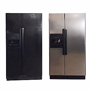 EZ FAUX DECOR Peel and Stick 36" x 72" (6ft) Brushed Nickel Stainless Steel Thick Durable Contact Paper Vinyl Refrigerator Replace Update Door Panel Cover Overlay Waterproof, Heat Resistant