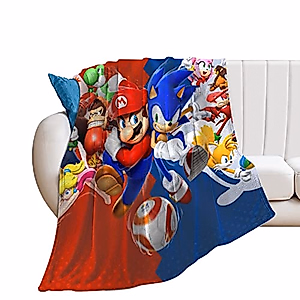 Cartoon Hedgehog Blanket Anti-Pilling Soft Blankets Flannel Air Conditioning Throw Blankets 50"*60"
