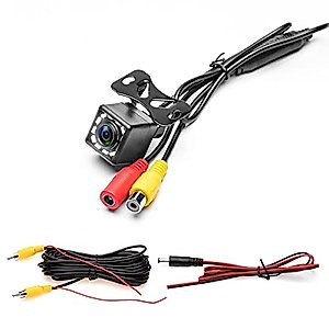 12LED Rear View Camera CVBS Switching Car Reverse Camera IP66 Waterproof Night Vision HD Backup Reversing Camera 170° Wide-Angle Parking Assistance Cameras for Cars Pickup Trucks RVs Vans SUVs