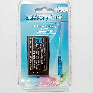 3DS XL Battery Pack, 3.7V 2500mAh Li-ion Battery + Screwdriver for Nintendo 3DS XL Game