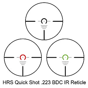 BARSKA Level HD 1-4x24mm Level HD Riflex, 40mm, Black (AC12798)