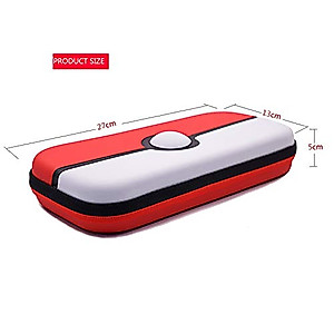 SEAFER Carrying Case for Nintendo Switch / OLED, Pokemon Cute Travel Case Protective Hard Bag for Nintendo Switch Console Accessories