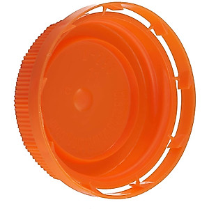 38MM Orange Tamper Evident Ratchet Caps/Lids for Plastic Juice Bottles, Clear Juice Bottles and more by EcoQuality (50)