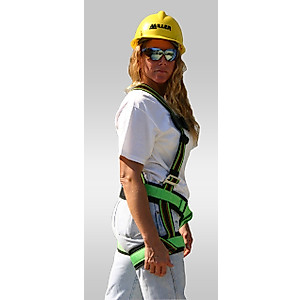 Miller by Honeywell E570/URN DuraFlex Ms. Miller Harness with Elastomer Webbing, Mating Buckle Chest Leg Straps and Sliding Back D-Ring, Universal