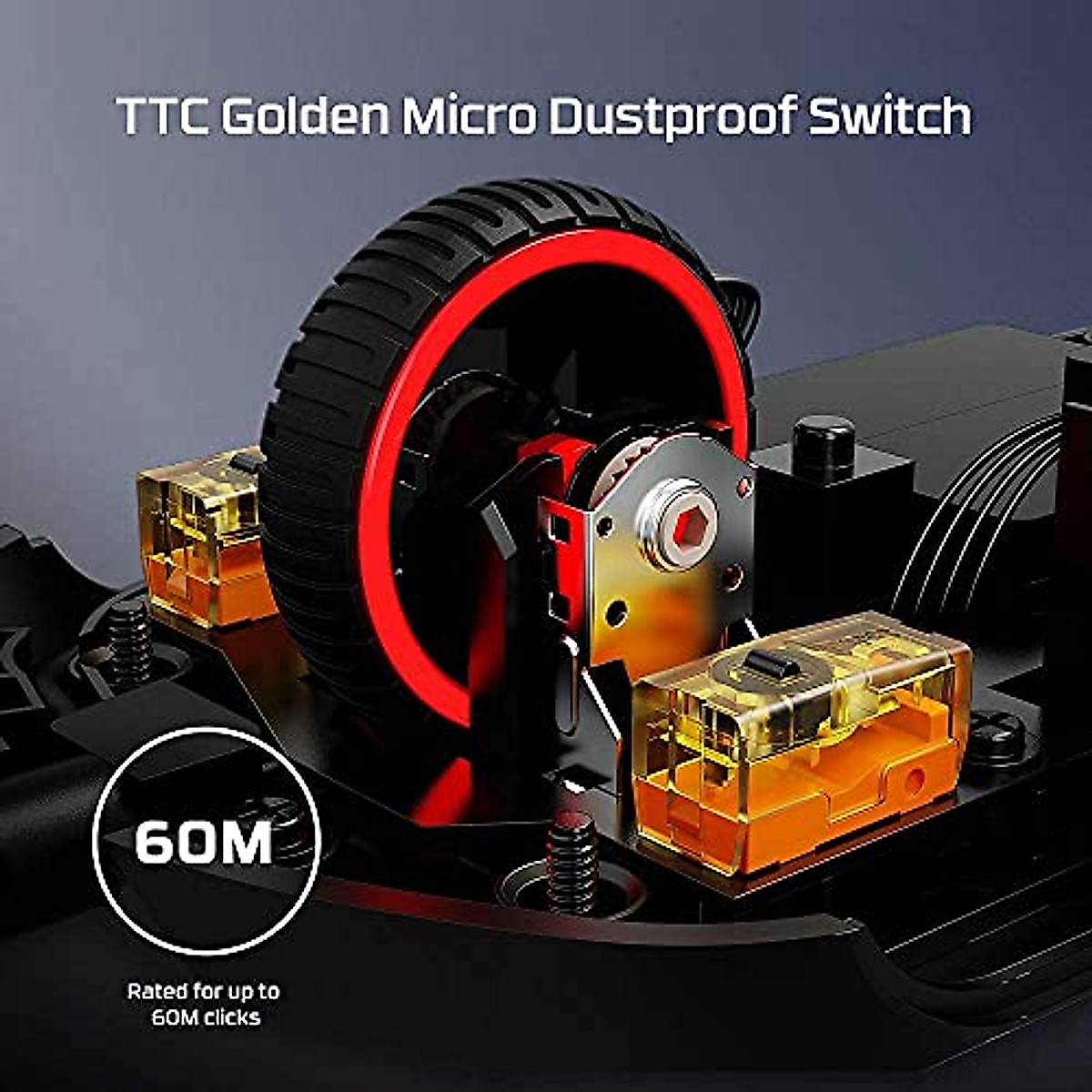 HyperX Pulsefire Haste Gaming Mouse 59g Hex Honeycomb Shell Customizable RGB Hyperflex USB Cable 16000 DPI 6 Programmable Buttons for PC PS5 PS4 Xbox Series X|S Xbox One (Renewed)