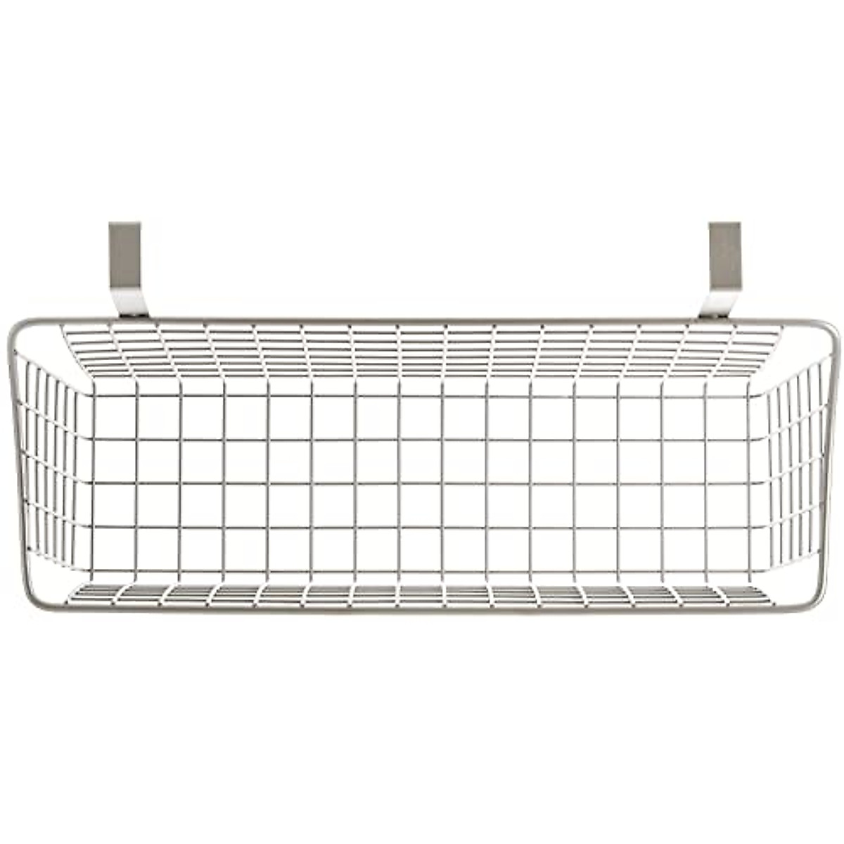 Nicunom 2 Pack Larger Grid Storage Baskets with Hooks, 15.4 inch Over Cabinet Door Organizer, Champagne Wire Basket Hanging Organizer Steel Wire Sink Organization for Kitchen & Bathroom