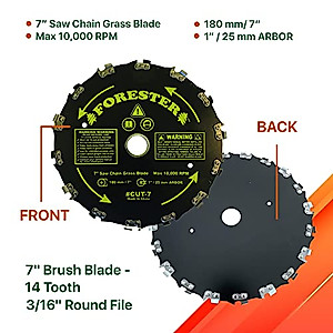 FORESTER Chainsaw Brush Cutter Blade and File Set