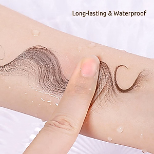Onpep 20 Styles Hair Tattoo Stickers 20Pcs Temporary Tattoos Edges Hairline Lasting Waterproof Makeup Tool for Women Baby Hair Curly Hair Bang Stickers