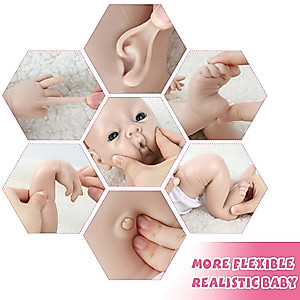 IVITA 19 inch Full Silicone Realistic Reborn Baby Boy Doll, Not Vinyl, Weighted Body, Imaginative Play