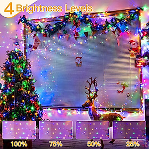 Ollny Outdoor String Lights Waterproof, 400LED 132ft Multicolor Fairy Lights with Remote 8 Modes Timer, 29V Plug-in String Lights for Bedroom Indoor Outside Party Christmas Decorations