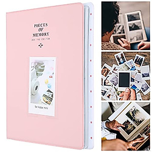 3in 128 Pockets Universal Photo Album Business Card Holder for Mini (Pink)