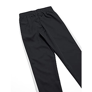 Under Armour Boys' Sportstyle Woven Pants, (002) Black/White/White, Youth Large