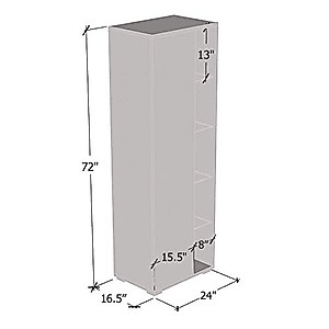 Meble Furniture Euphoria 05 Modern 24" Bookcase - White