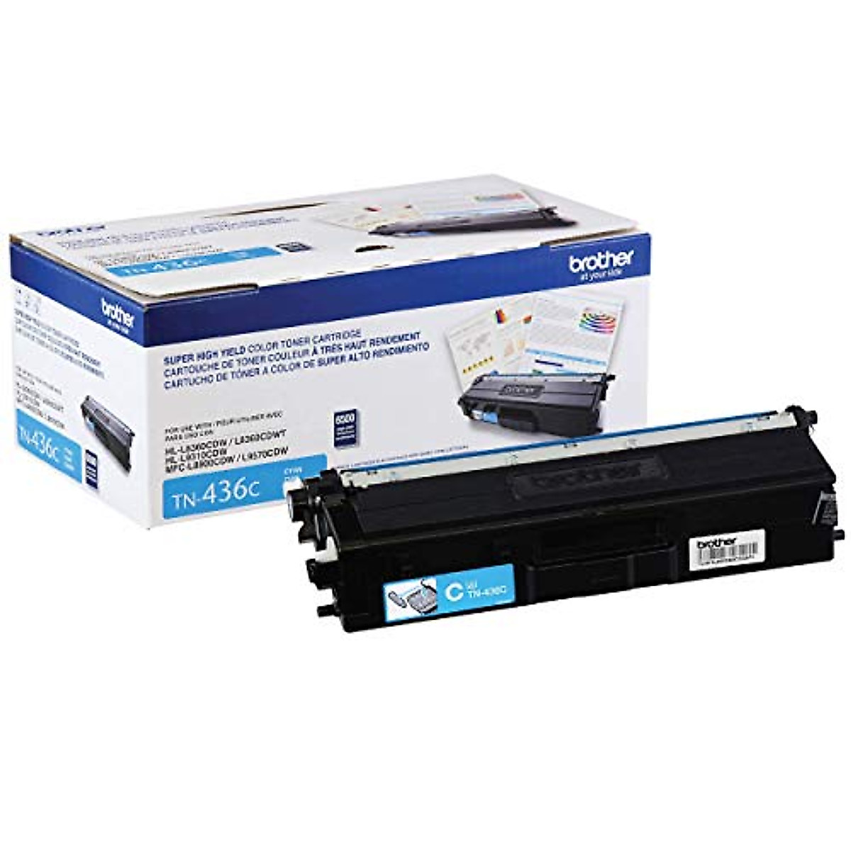 Brother HL-L8360CDW (TN436) Super High Yield Toner Cartridge Set Colors Only (6,500 Yield)