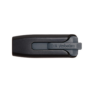 Verbatim 128GB USB 3.0 Store 'n' Go V3 Flash Drive - Cap-Less & PC / Mac Compatible - Gray