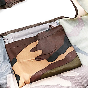 allydrew Large & Small Foldable Tote Nylon Reusable Grocery Bags, Set of 2, Camo