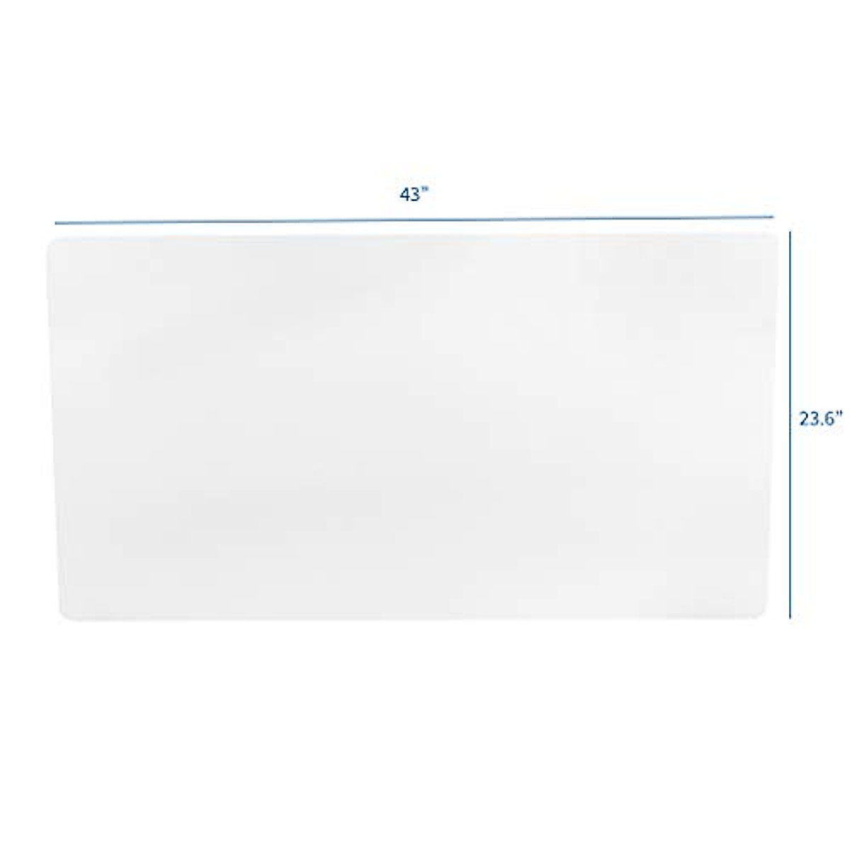 VIVO White 43 x 24 inch Universal Solid One-Piece Table Top for Standard and Sit to Stand Height Adjustable Home and Office Desk Frames, DESK-TOP43W