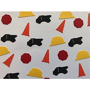 Construction Confetti - Construction Party Decor - Boy Birthday Party Decor - Construction Theme Party - Dump Truck Party - Construction Party - 200 pieces