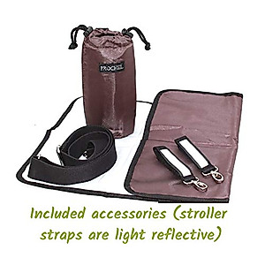 Prochel Diaper Bag Set Striped Crossbody Shoulder Tote Purse Black White (Black)