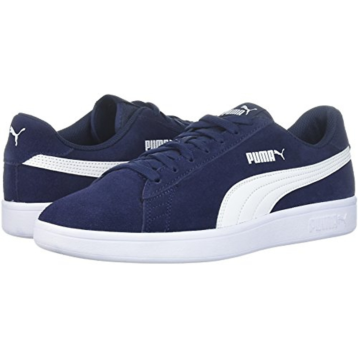 PUMA Men's Smash 2 Sneaker, Peacoat-White, 10 M US