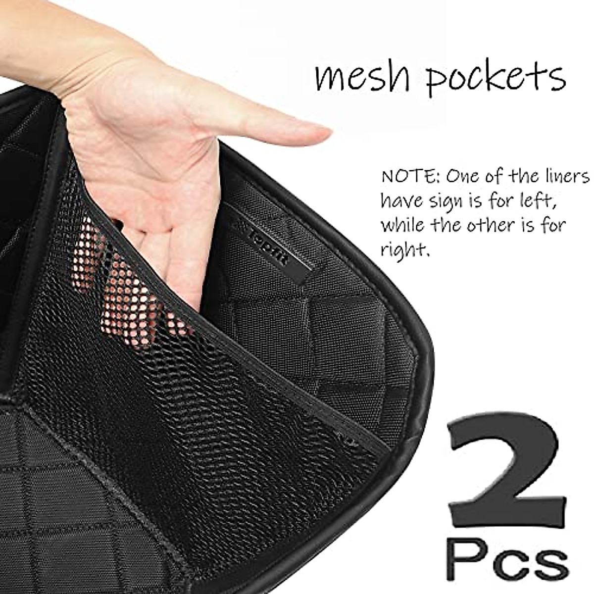 ShowEv Tesla Model Y Trunk Side Storage Organizer Bins Protector Pocket for Tesla Model Y 2020 2021 2022 Accessories