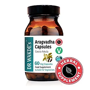 DR WAKDE'S Aragwadha Capsules (Cassia Fistula, 60 Veg Caps, Plant-Based Supplement, Ayurvedic Herb, All Natural, Vegan)