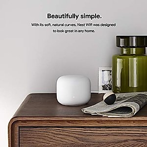 Google Nest Wifi -  AC2200 - Mesh WiFi System -  Wifi Router - 2200 Sq Ft Coverage - 1 pack