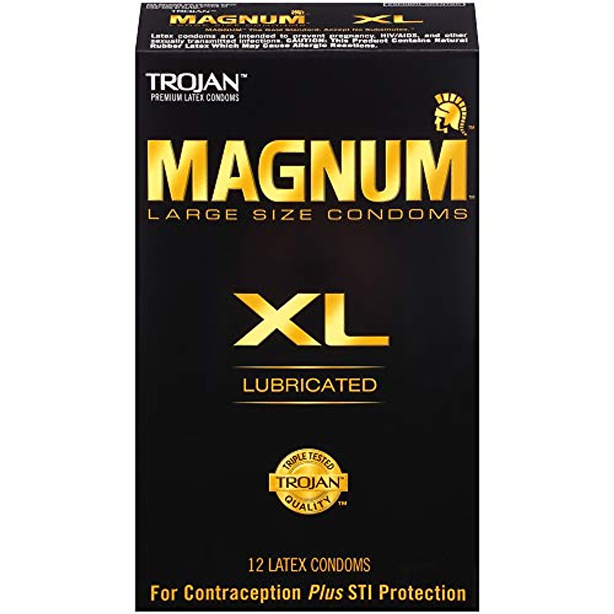 Trojan Magnum XL Large Size Lubricated Condoms - 12 Count