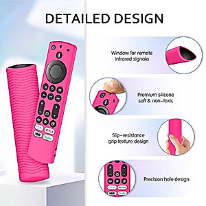 3Pack NS-RCFNA-21 Remote Silicone Cover for Toshiba Insignia CT-RC1US-21 CT95018 FireTV Remote,Alexa Voice Remote Case for TV Omni Series and 4-Series 4K UHD Smart TV Remote-Glow in Dark|with Lanyard