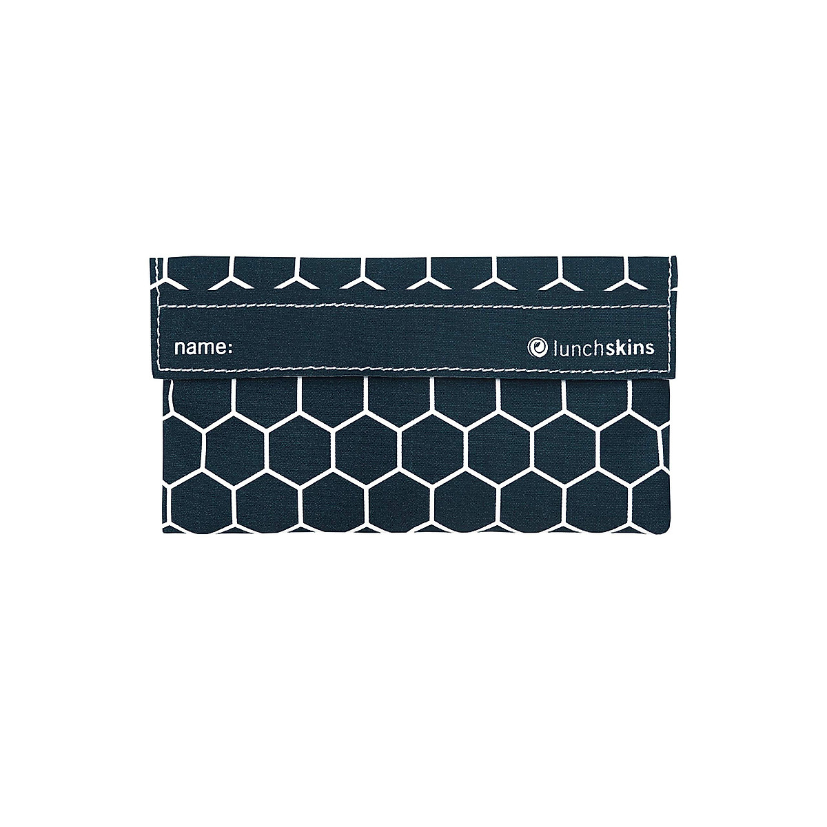 LunchSkins Reusable Snack Food Bag, Charcoal Honeycomb (LS2-HONEYCOMB-CHA)