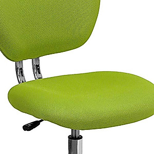 Flash Furniture Mid-Back Apple Green Mesh Padded Swivel Task Office Chair with Chrome Base