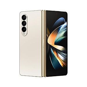 SAMSUNG Galaxy Z Fold 4 Cell Phone, Factory Unlocked Android Smartphone, 256GB, Flex Mode, Hands Free Video, Multi Window View, Foldable Display, S Pen Compatible, US Version, 2022, Beige