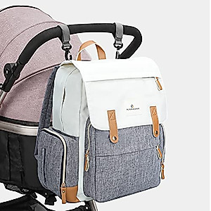 Ramhorn Diaper Bag Backpack Multifunctional Travel Back Pack Maternity Baby Changing Bags Large Capacity For Baby Care Gray