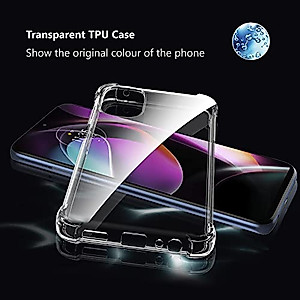 Cresee for Motorola Moto G 5G 2022 Case, Crystal Clear Cover with Reinforced Corner Bumper Slim Fit Shockproof Flexible TPU Phone Case for Moto G 5G (2022) Transparent