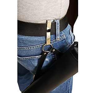 Southland Archery Supply SAS Leather Tube 17" Hip Quiver Arrow Holder with Belt Clip (Hip Quiver)