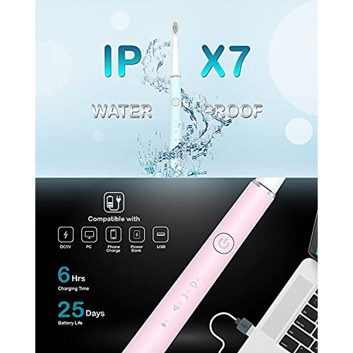 Dr. Ryan Electric Sonic Toothbrush Rechargeable Battery 2-Pack