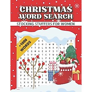 Stocking Stuffers for Women : Christmas Word Search: 80 Wordsearch Puzzles with Solutions | Fun Holiday Brain Game & Activity | Stocking Stuffer Gift Idea for Adults