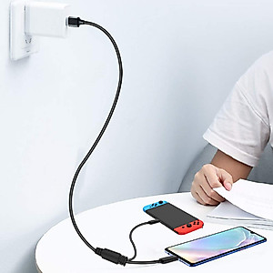 JOYTORN Charger Cable for PS5 DualSense,Dual USB-C Charge & Play Cable for PS5 Controller/Xbox Series X-Xbox One Core Controller/Switch Wireless Controller-10FT