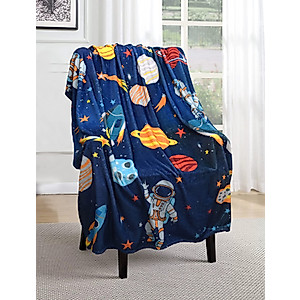 Space Blanket Toddler Gifts Personalized Astronaut Toddler Blanket for Boys Birthday Gift,Cute Fleece Soft Plush Baby Kid Throw Blanket for Daycare,School Blanket,Travel Blanket 40x50